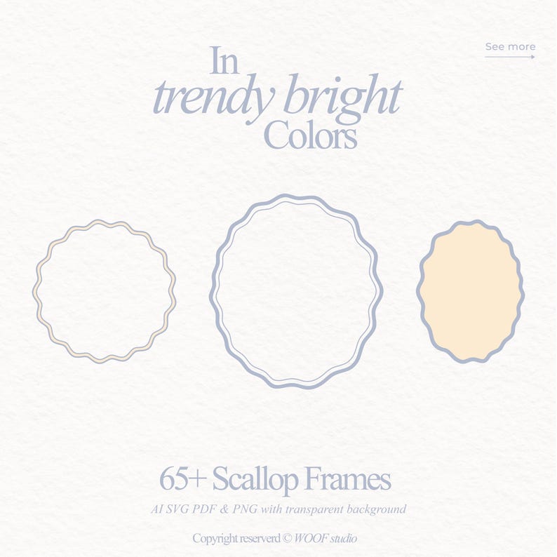 Oval Frame Set Scalloped Frame Scallop Border SVG Scalloped Svg ...