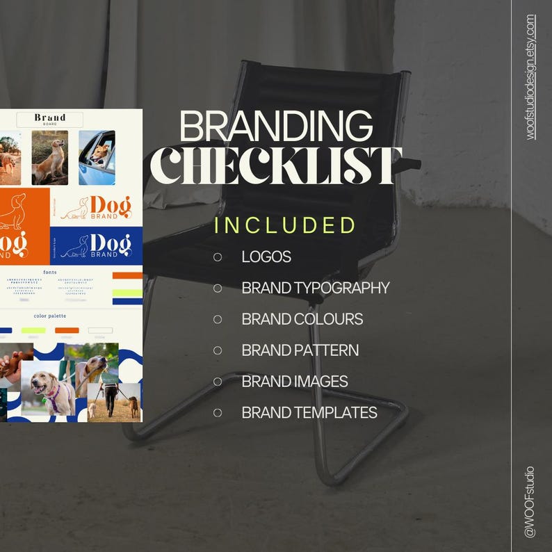 Dog Business Logo Dog Brand Business Branding Kit DIY Logo Color ...
