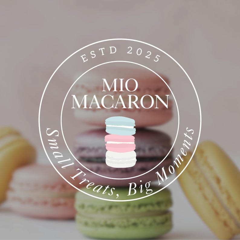Macaron Logo Design, Bakery Branding Kit (canva Template) - Etsy