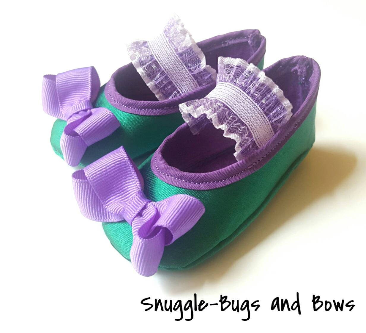 Mermaid Princess Play Slippers (sizes 1 - 12) MEASURE Your Child's Foot ...