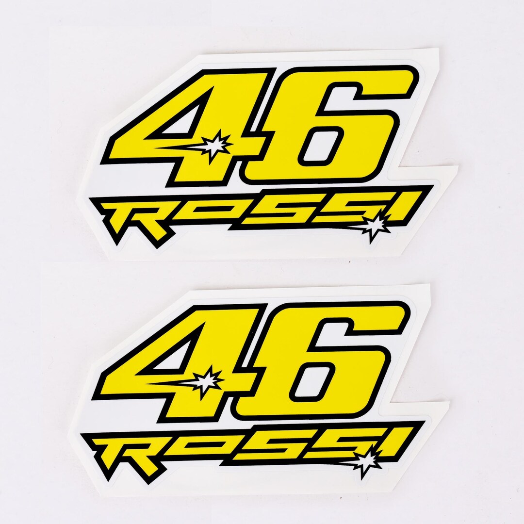 2 X 46 Valentino Rossi Motorcycle Sponsor Stickers, Bike Stickers ...