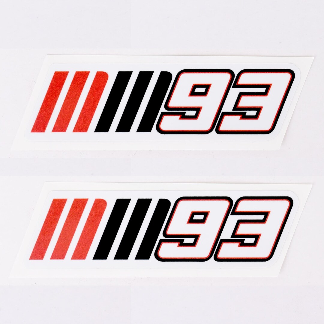 2 X 93 Marc Márquez Motorcycle Sponsor Stickers, Bike Stickers, Decals ...