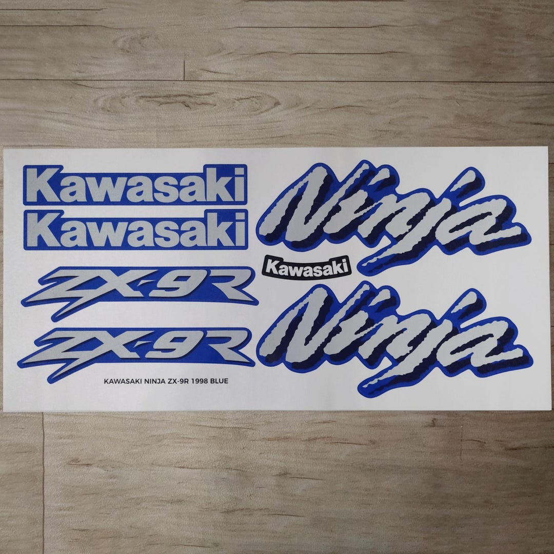 Kawasaki Ninja ZX9R BLUE 1998 Motorcycle Stickers, Bike Stickers ...