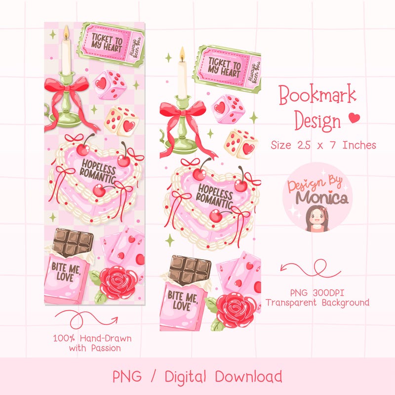 Valentine Days Bookmark - Etsy