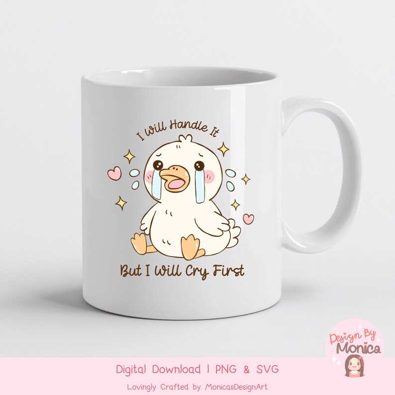 Crying Silly Goose SVG PNG, Mental Health Meme, Funny Emotional Support ...