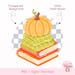 Cozy Autumn Clipart Set: Bookish Fall PNG Illustrations (digital ...