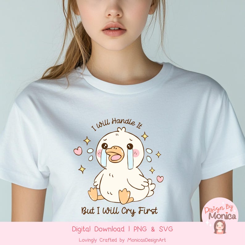 Crying Silly Goose SVG PNG, Mental Health Meme, Funny Emotional Support ...