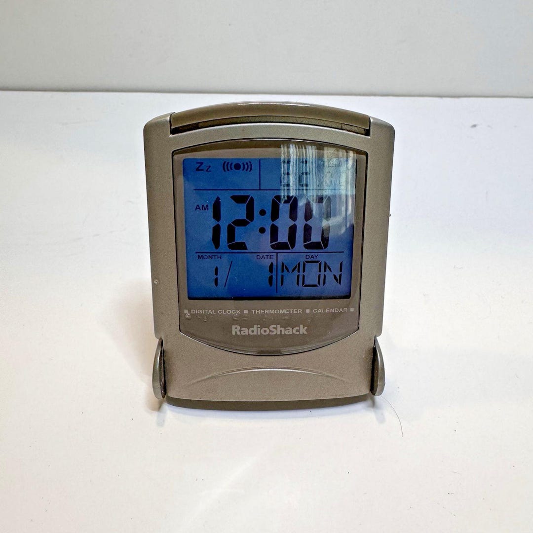 Rare Vintage Radio Shack Travel Digital Clock With Alarm Thermostat - Etsy