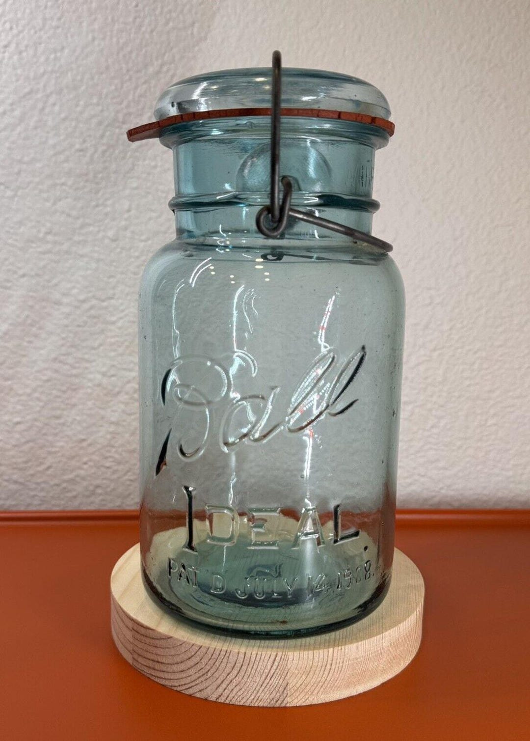 Vintage Ball Ideal Blue Glass Mason Jar: PAT JULY 14 1908 - Etsy