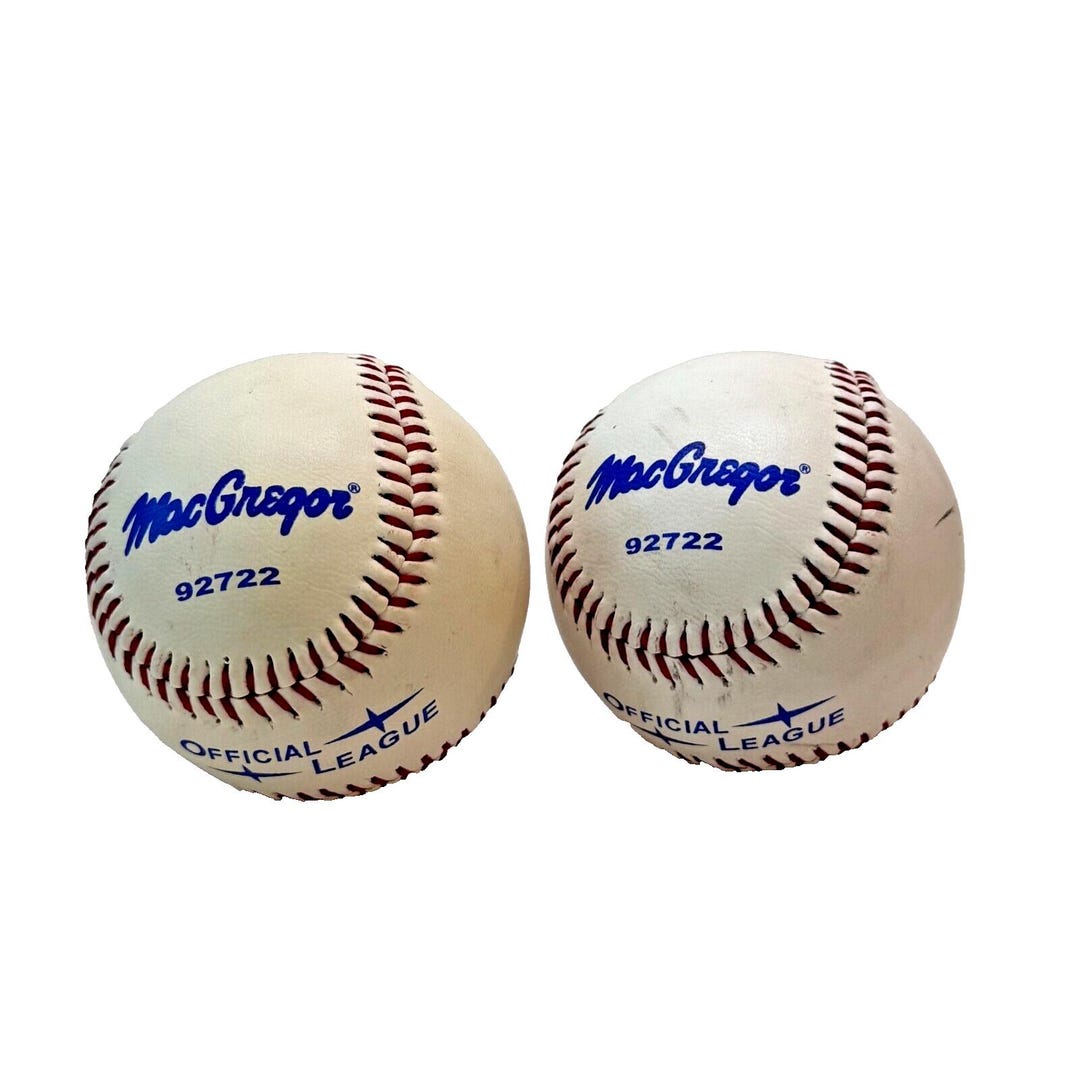 2x Macgregor Baseballs VTG EUC Official League 92722 5oz Cork and ...