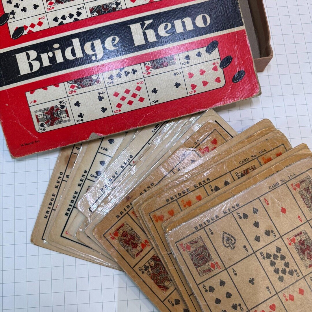 Set of Vintage Assorted Bridge Keno Cards *** - Etsy