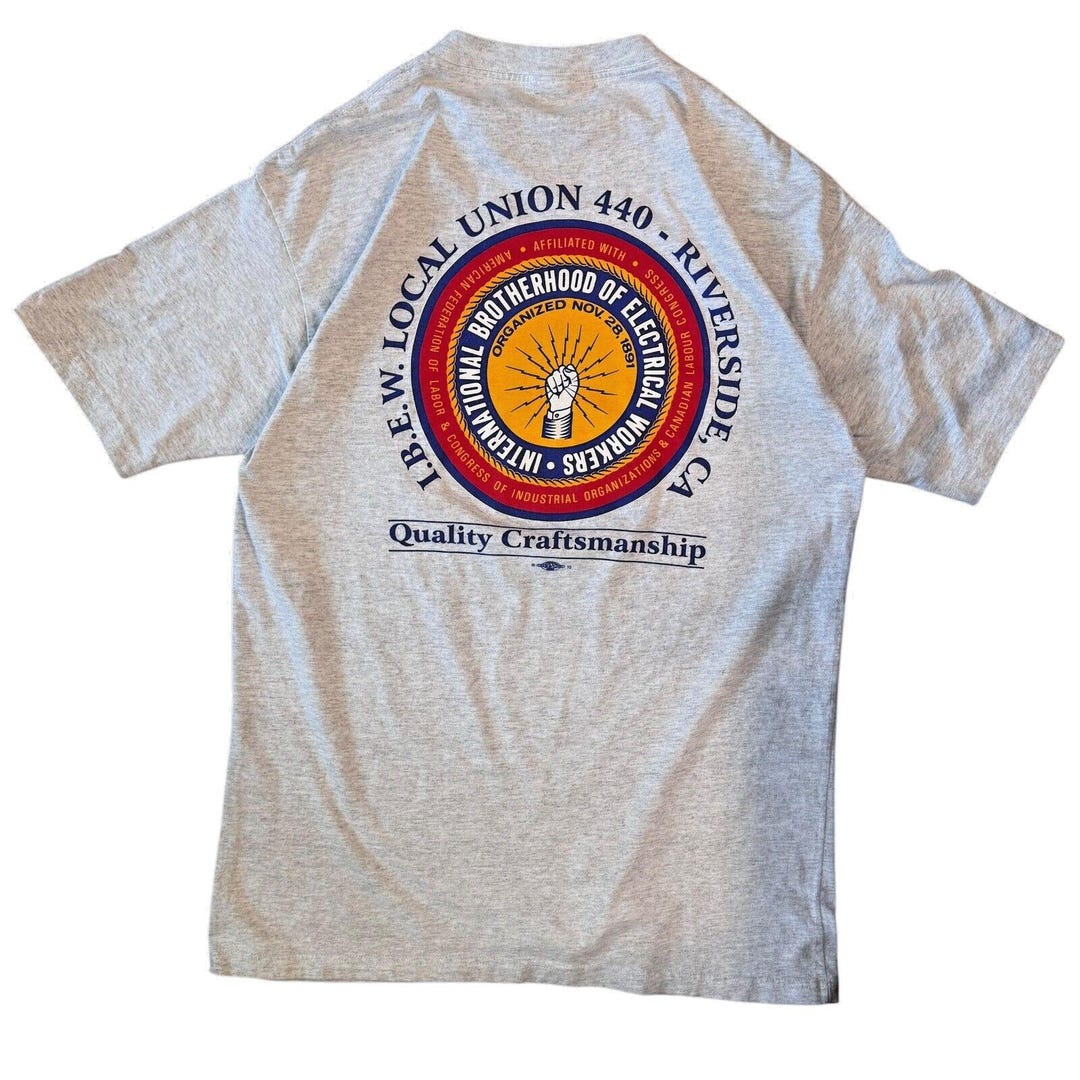 IBEW Union 440 Riverside Shirt Mens XL Gray Made in USA Heavyweight - Etsy