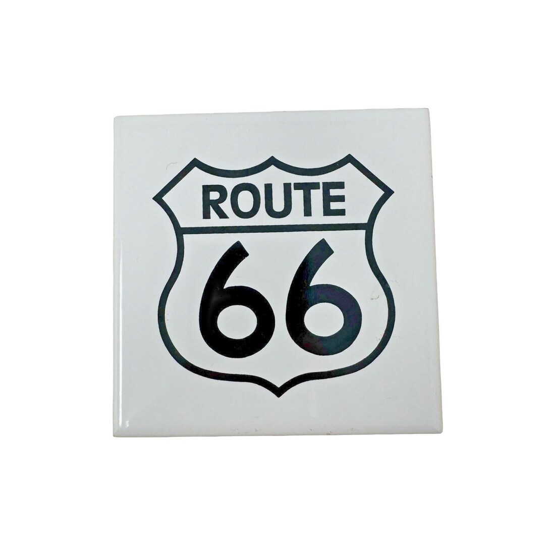 Rare Vintage Route 66 by Lanka Walltiles Art Souvenir Coaster Square 4. ...
