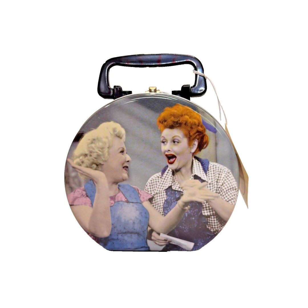 I Love Lucy Ethel Lunch Box 2-sided Metal Circular Vandor Vintage ...