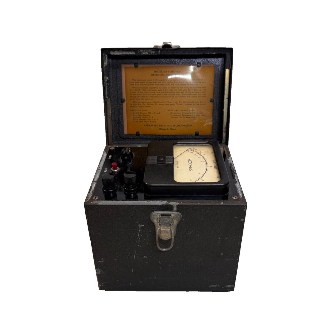 Vtg 1945 Associated Research Model 218 Vibrotest U.S. Navy Type 100 ...