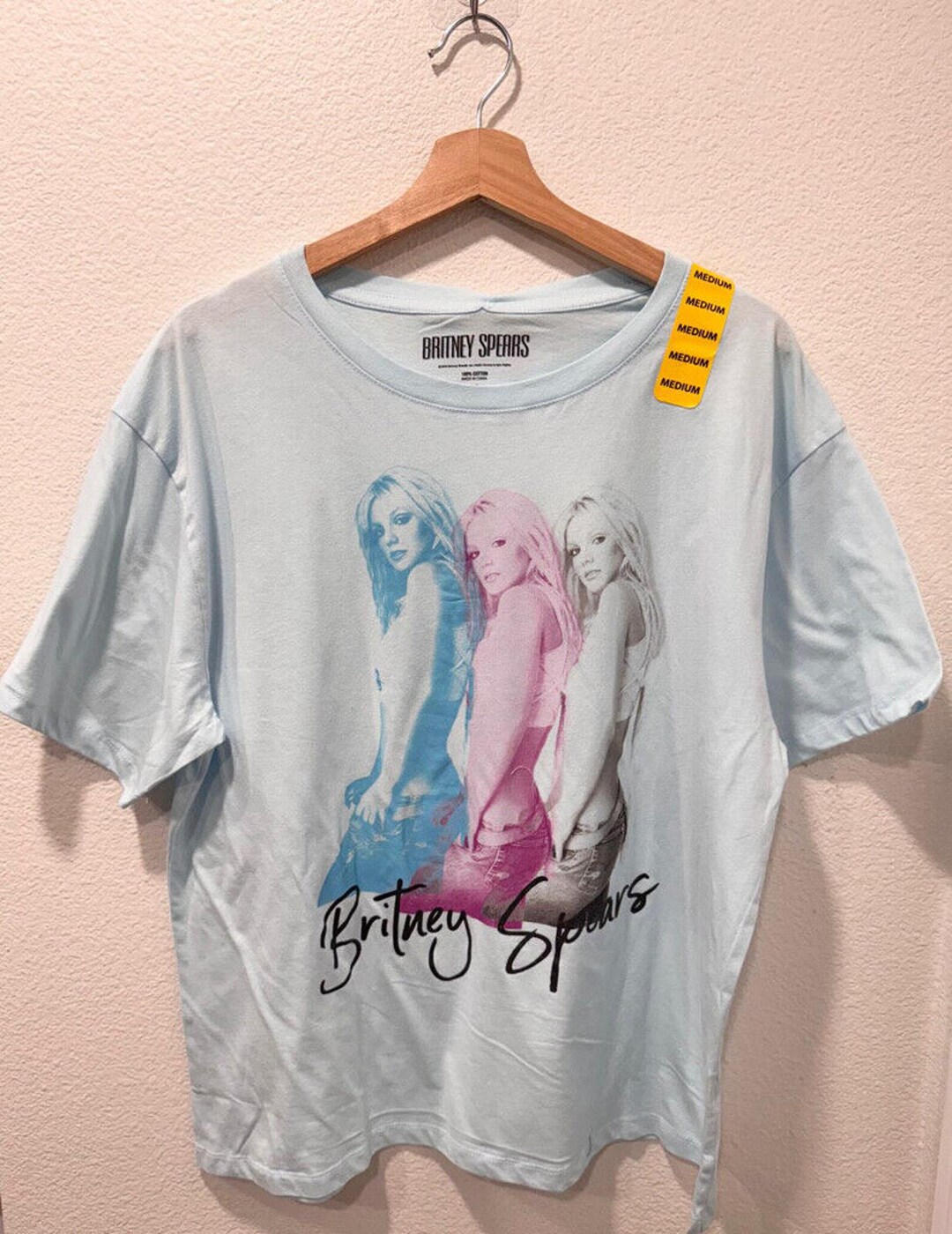 Official Merchandise Britney Spears Graphic T-shirt blue, M - Etsy
