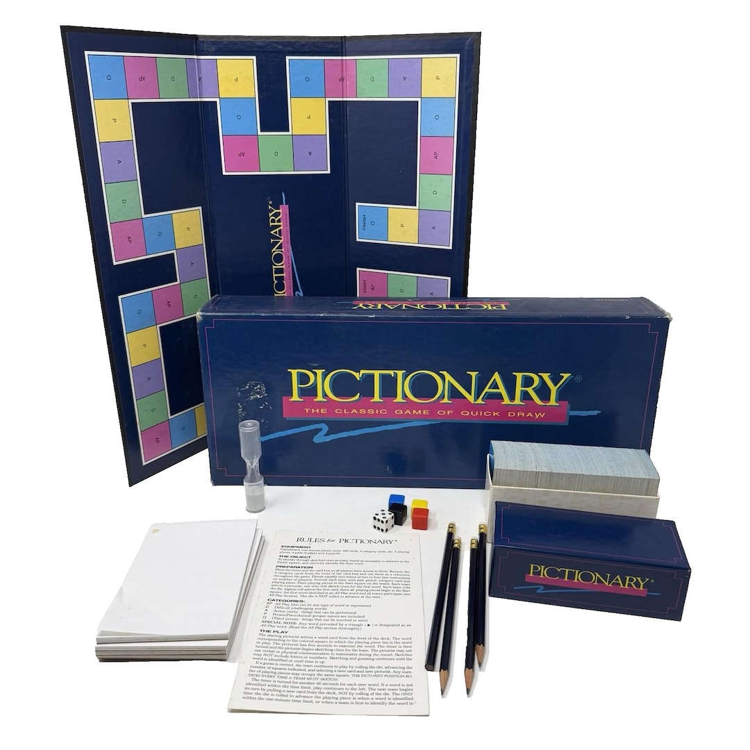 Vintage Pictionary Updated for the 90s Complete 1993 Classic Drawing ...