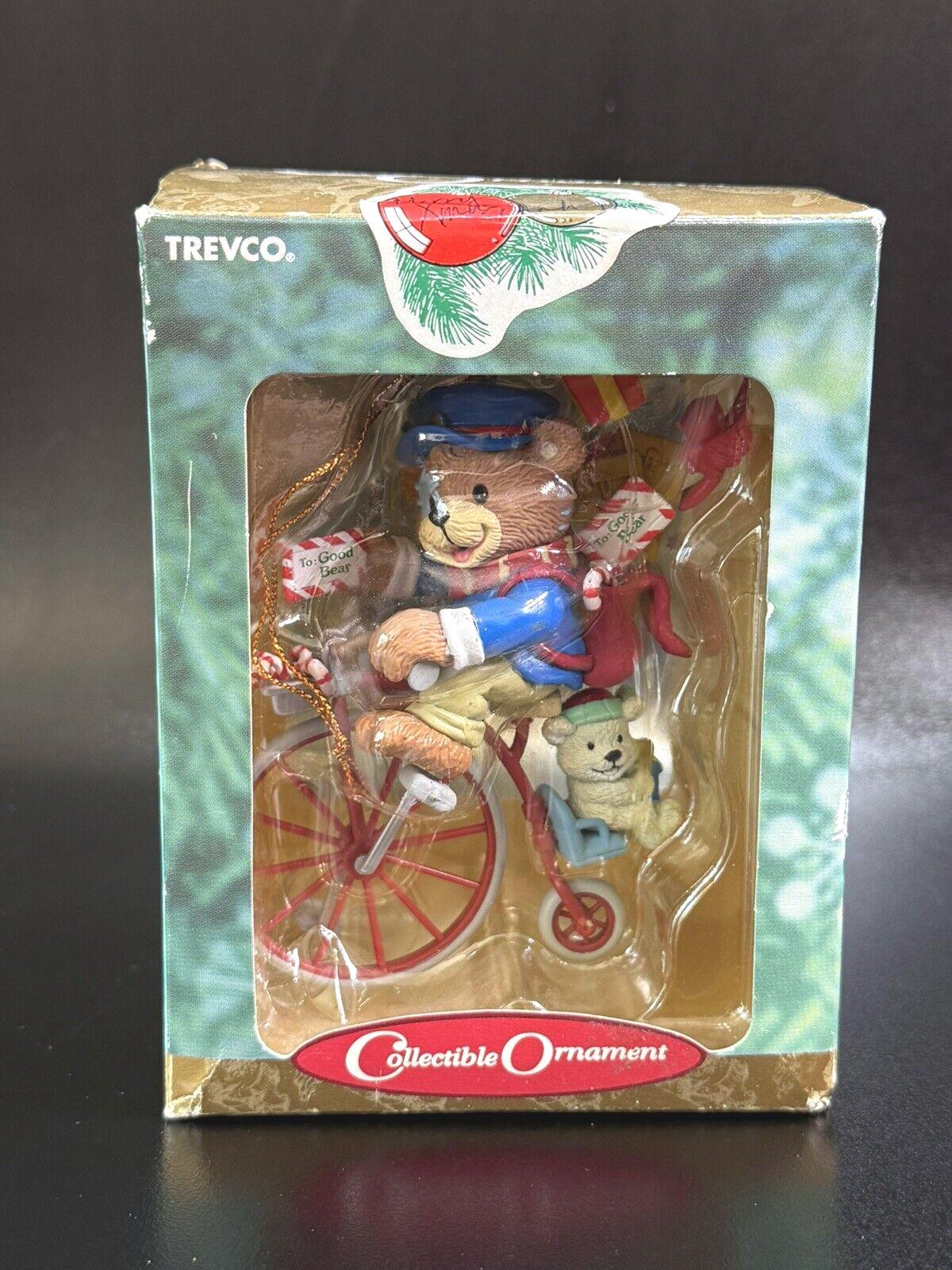 Trevco Collectible Ornaments Teddy Bear Riding High Wheeler Bicycle ...