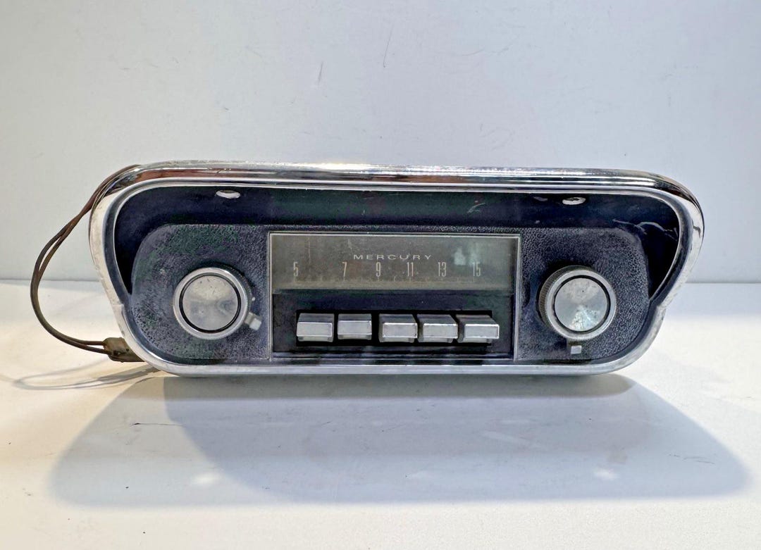 Vtg Mercury Push Button Car Radio FOMOCO Dial/push Buttons Work for ...