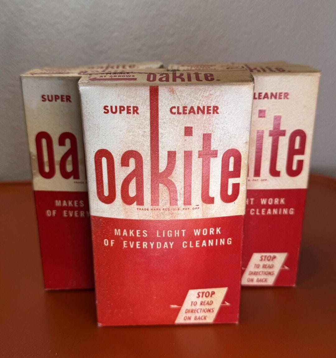 Vintage Oakite Super Cleaner Boxes: 1950s Advertising Collectible (lot ...