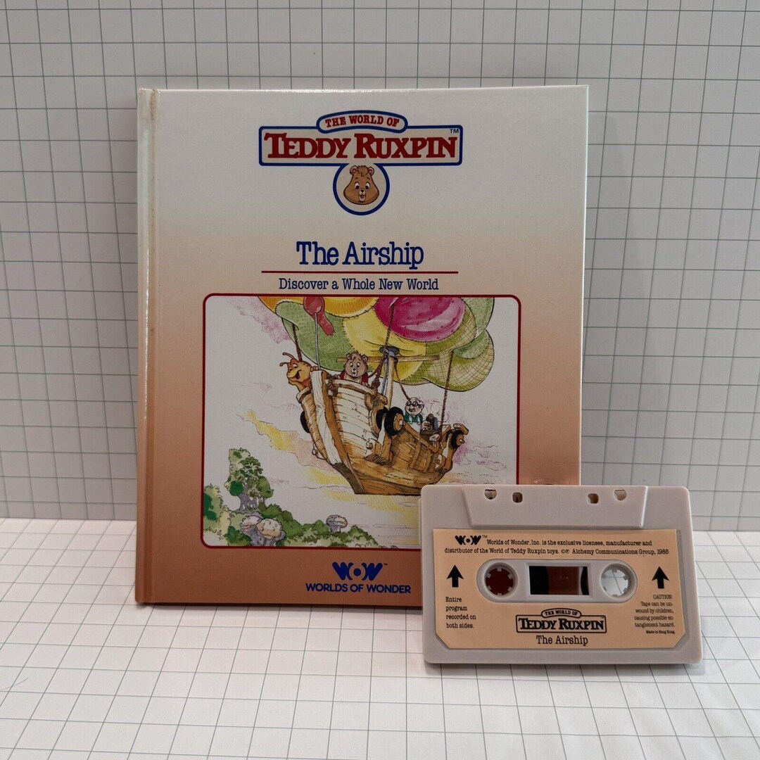 Teddy Ruxpin the Airship Book N Cassette Tape 1985 Worlds of Wonder ...