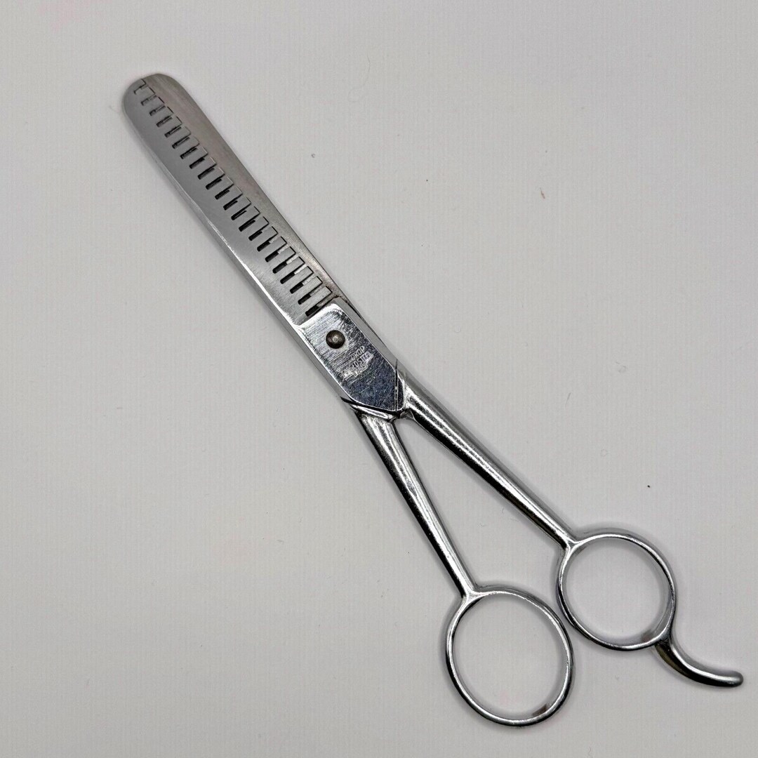 Vintage Hot Drop Forged Steel Hair Thinning Barber Shears Scissor Italy ...
