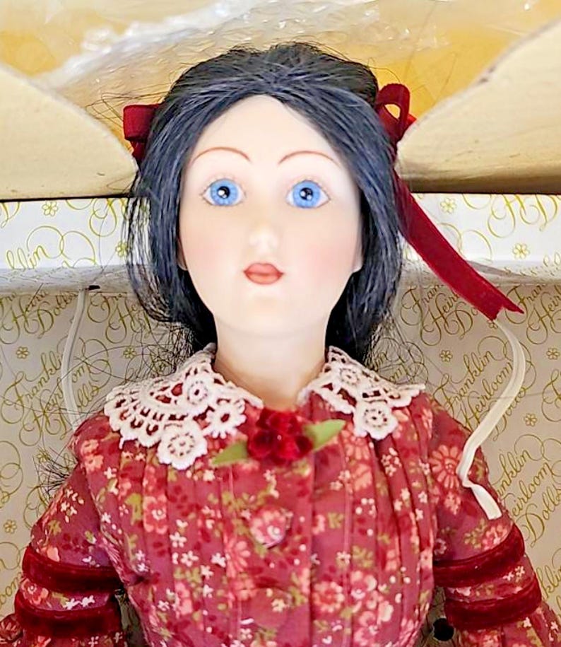 NIB "beth" Little Women Franklin Mint Heirloom Victorian Porcelain Doll ...