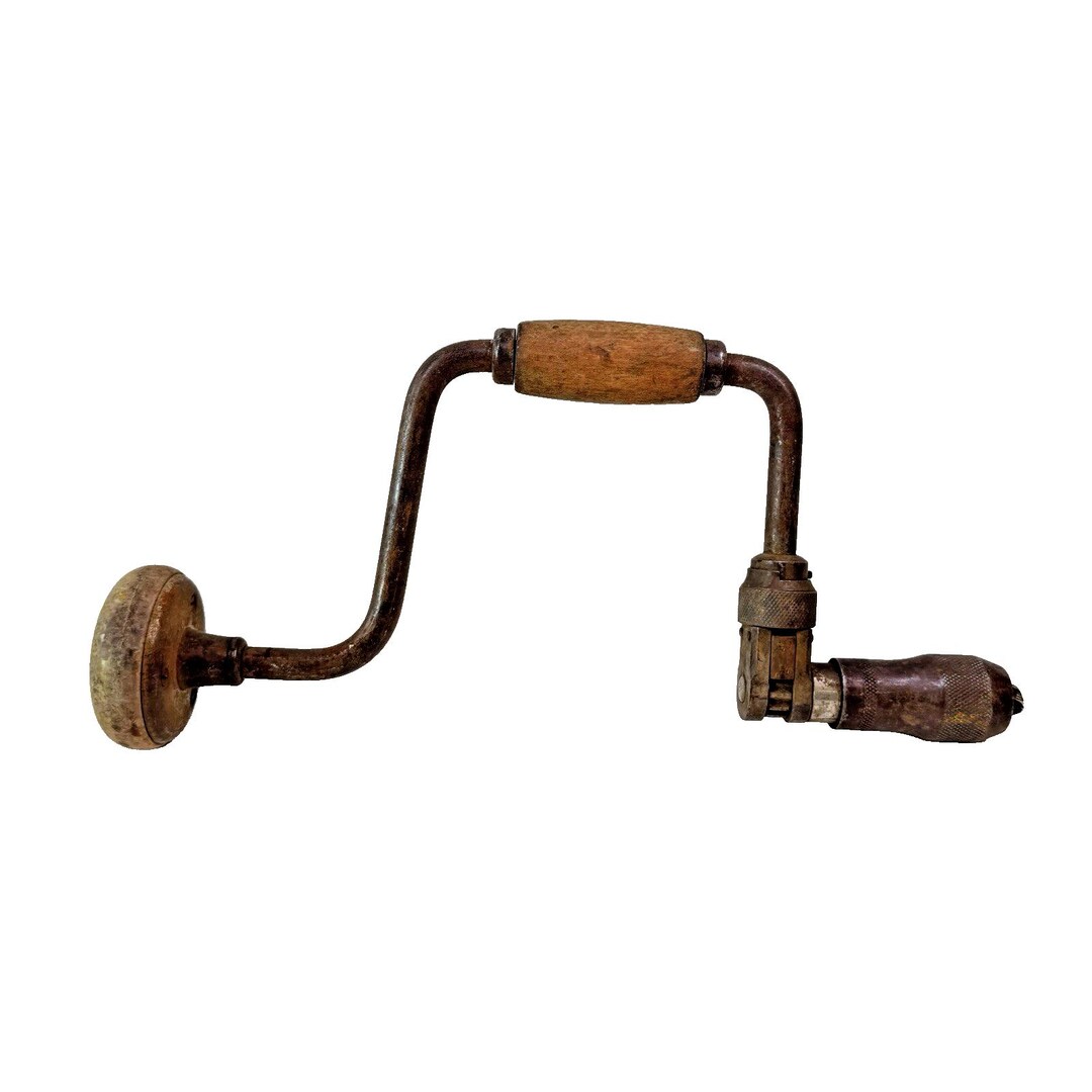 Vintage Dunlap Brace Bit Drill Hand Drill Ratcheting Auger Made in USA ...