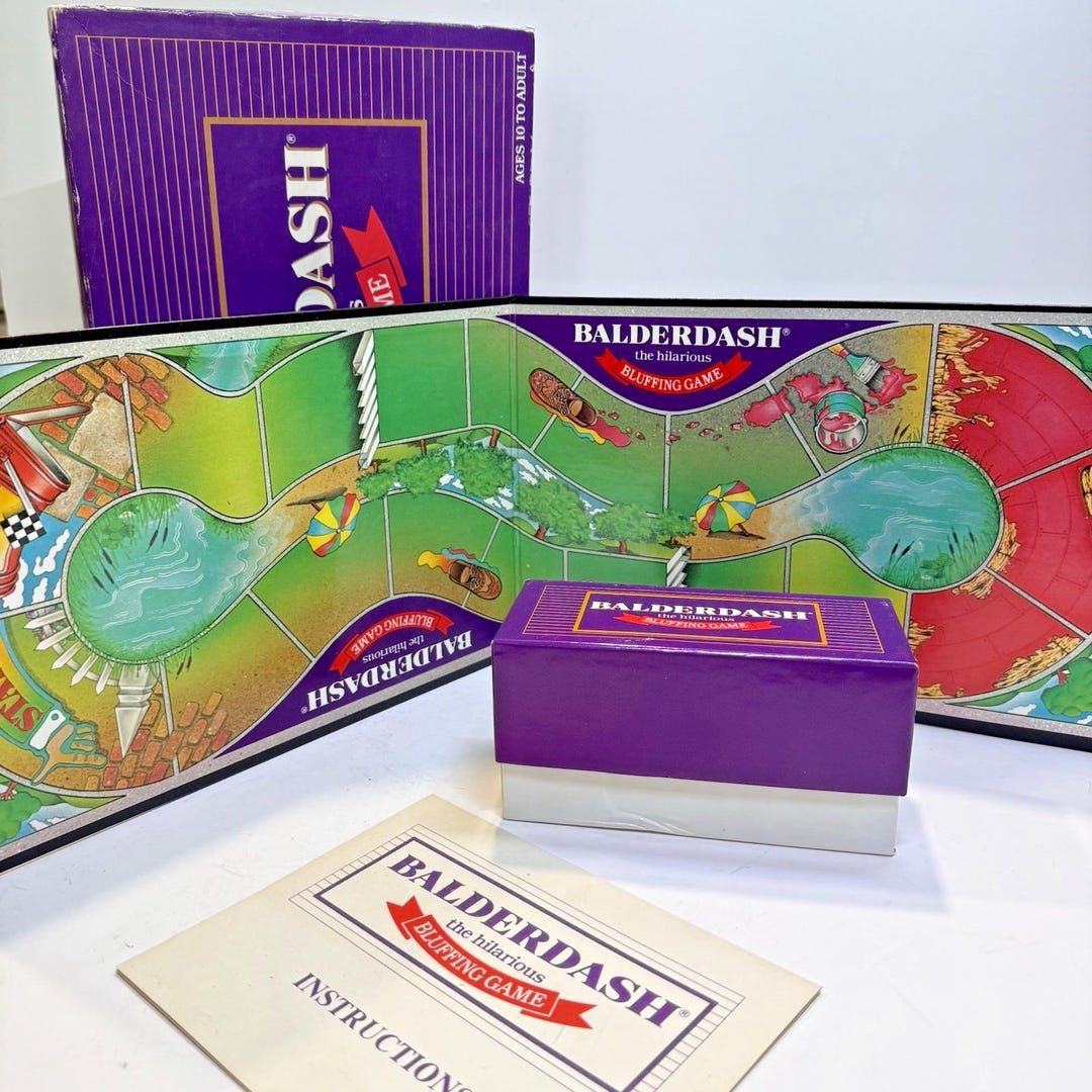 BALDERDASH Hilarious Bluffing Family Board Game 1984 Original Vintage ...