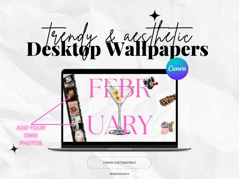 Y2K EDITABLE IT GIRL Aesthetic Desktop MacBook Wallpaper College ...