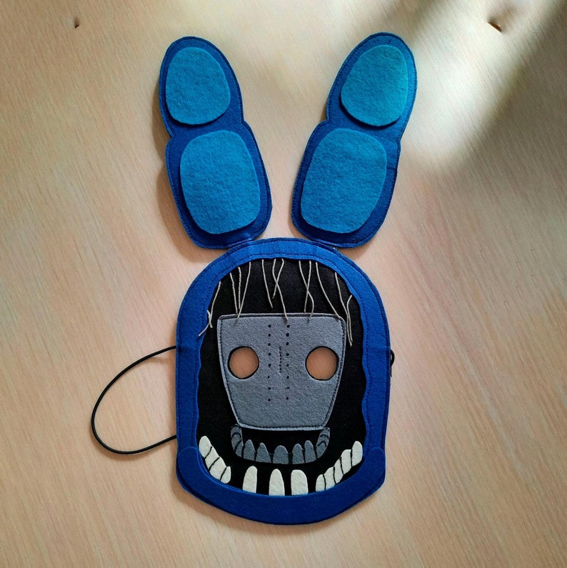 Withered Bonnie Felt Embroidered Mask, FNAF Mask, Dress-up Mask ...