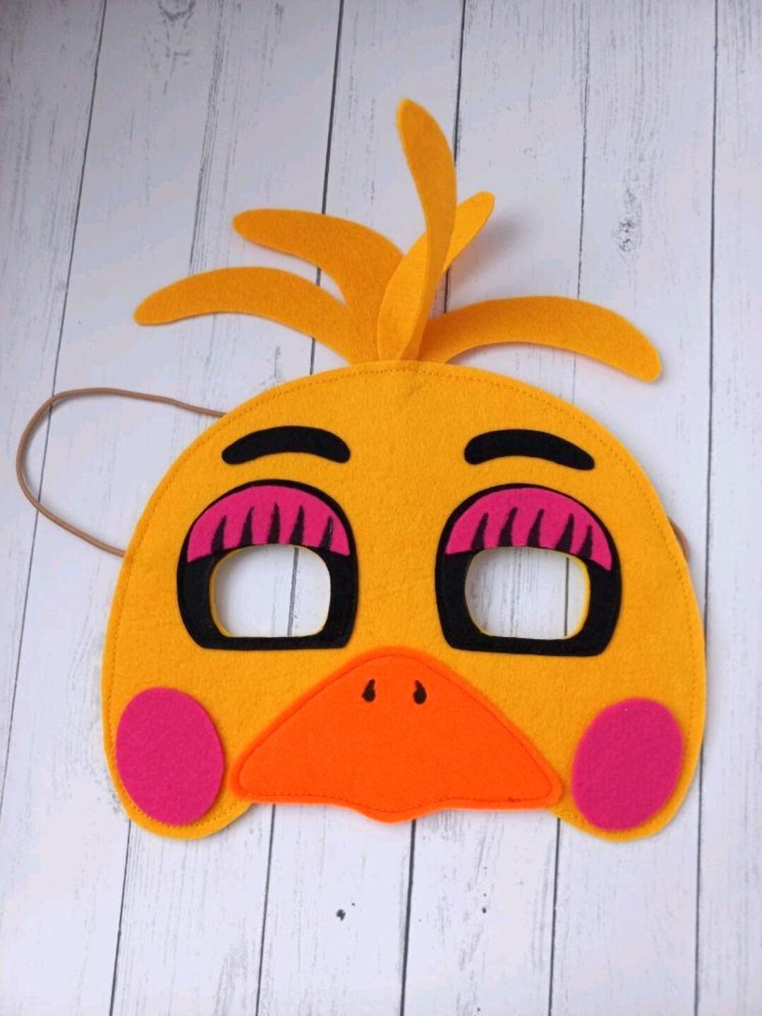 Chica Felt Mask, Five Nights a Freddy, FNAF Cosplay, Halloween Mask ...