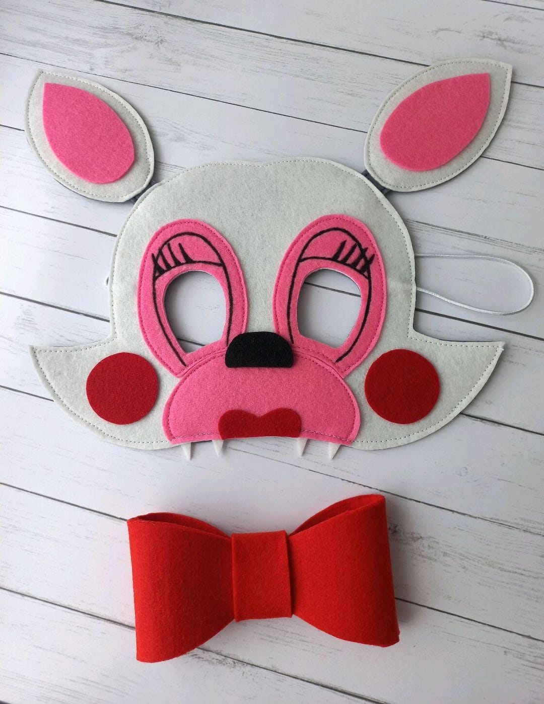 Funtime Foxy Felt Embroidered Mask, FNAF Mask, Dress-up Mask, Halloween ...