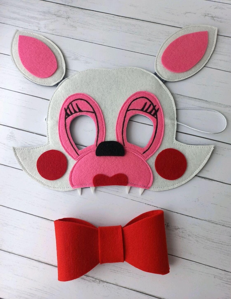 Funtime Foxy Felt Embroidered Mask, FNAF Mask, Dress-up Mask, Halloween ...