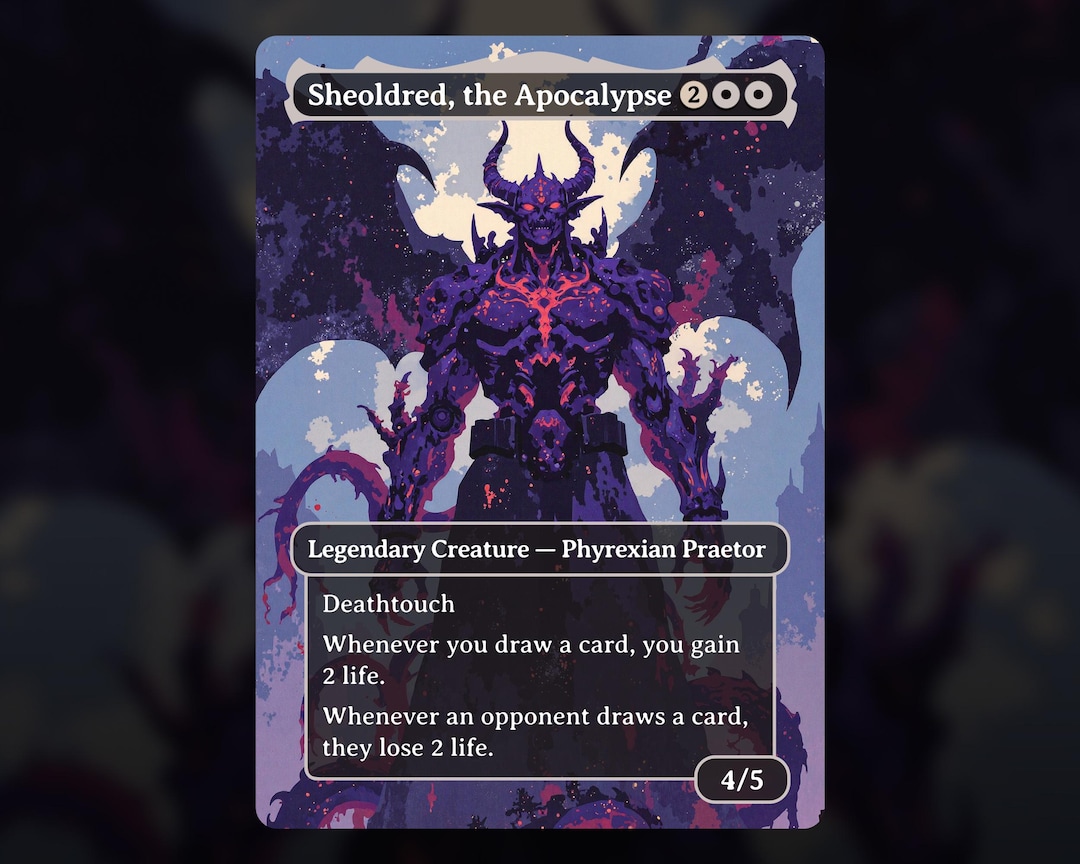 Sheoldred, the Apocalypse - MTG Proxy Card - Commander Deck, EDH - High ...