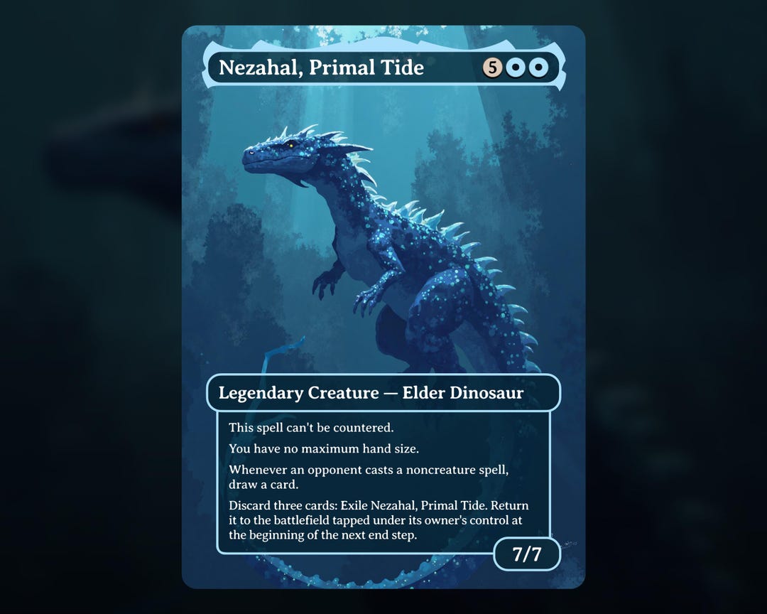 Nezahal, Primal Tide - MTG Proxy Card - Creature - Commander Deck, EDH ...