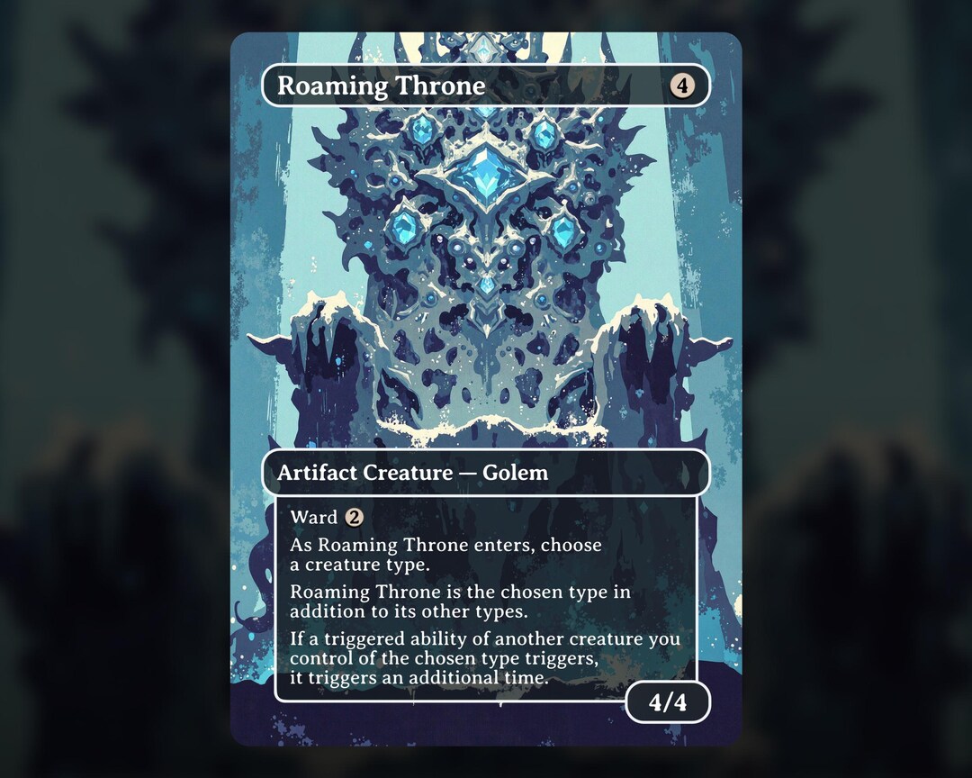 Roaming Throne - MTG Proxy Card - Commander Deck, EDH - High Quality Cards - Full Art - Etsy