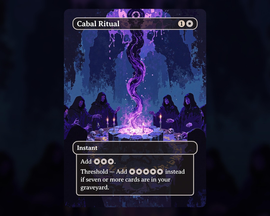 Cabal Ritual - MTG Proxy Card - Commander Deck, EDH - High Quality ...