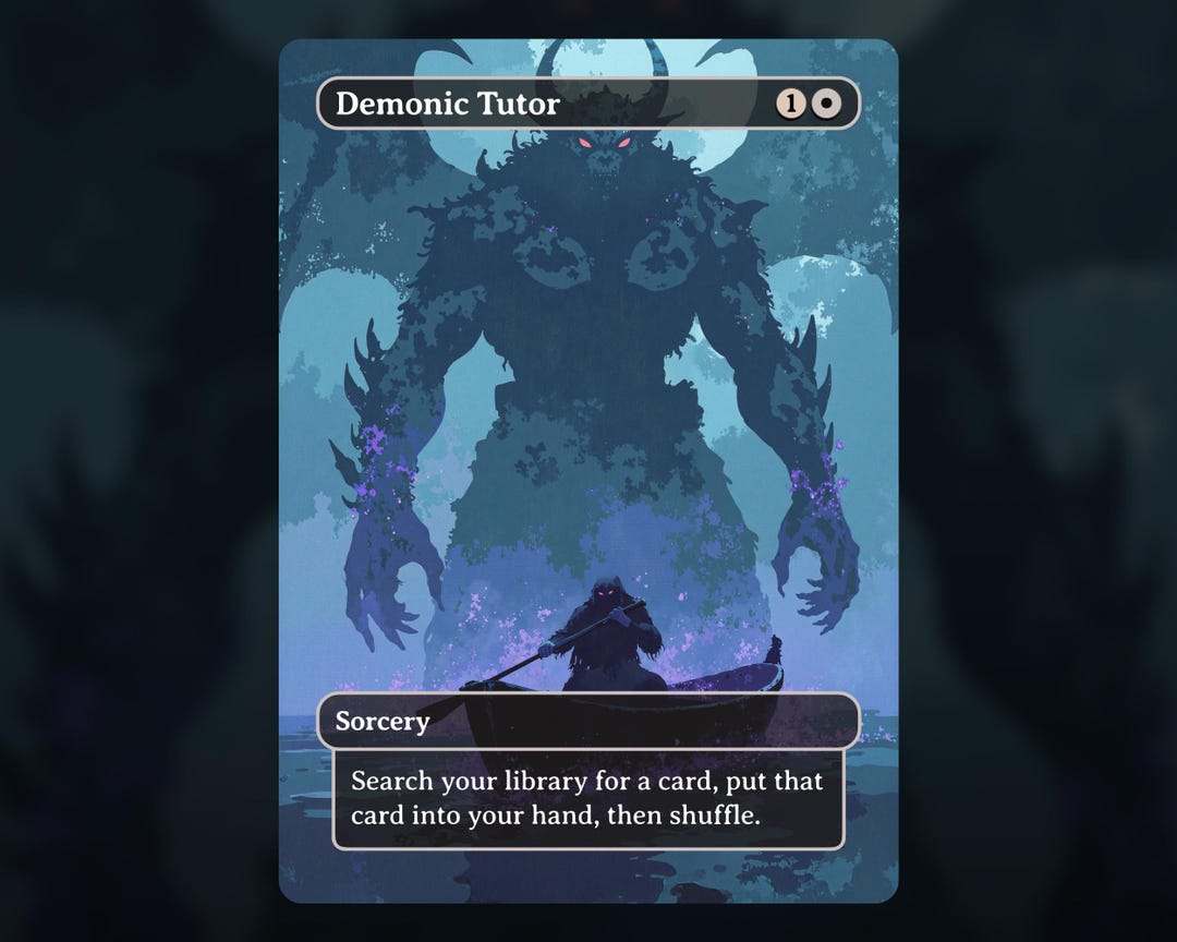 Demonic Tutor - MTG Proxy Card - Commander Deck, EDH - High Quality ...