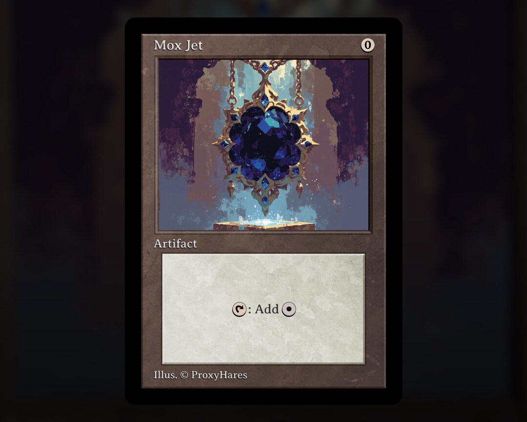 Mox Jet - MTG Proxy Card - Commander Deck, EDH - High Quality Cards - Etsy