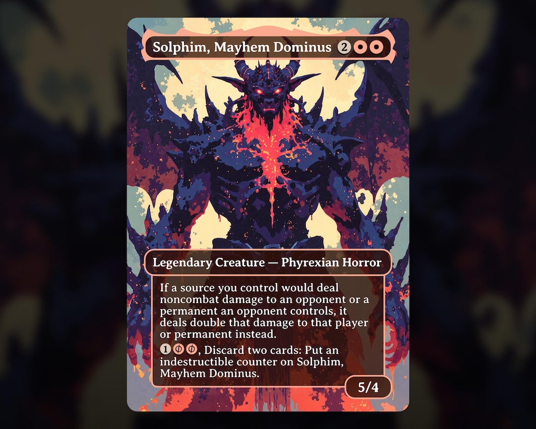 Solphim, Mayhem Dominus - MTG Proxy Card - Commander Deck, EDH - High Quality Cards - Full Art ...