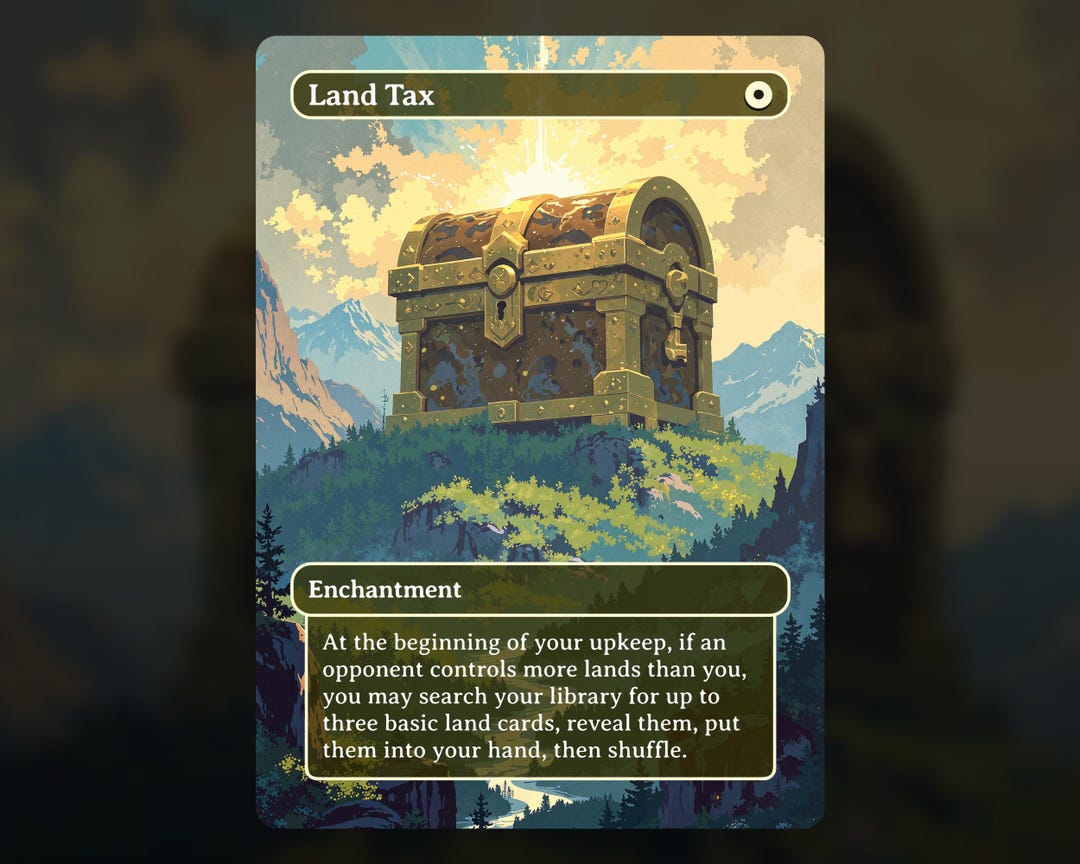 Land Tax - MTG Proxy Card - Enchantment - Commander Deck, EDH - Full ...