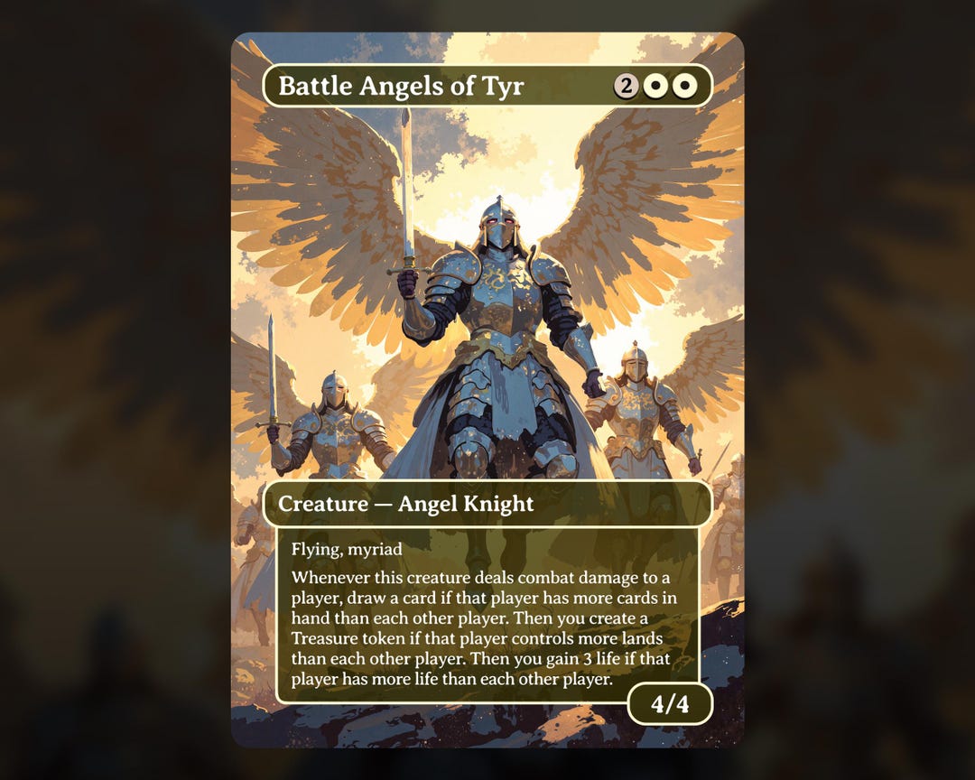 Battle Angels of Tyr - MTG Proxy Card - Creature - Commander Deck, EDH ...
