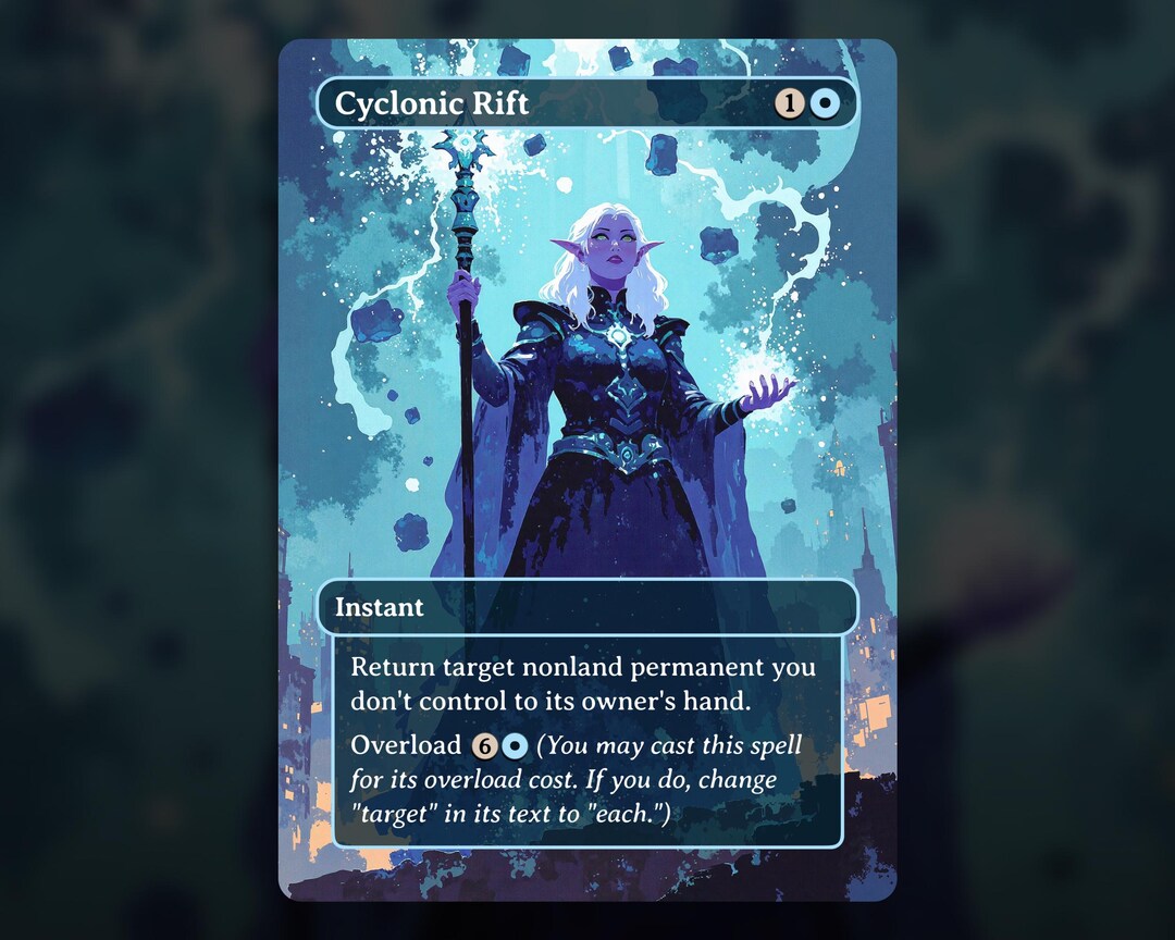 Cyclonic Rift - MTG Proxy Card - Commander Deck, EDH - High Quality ...