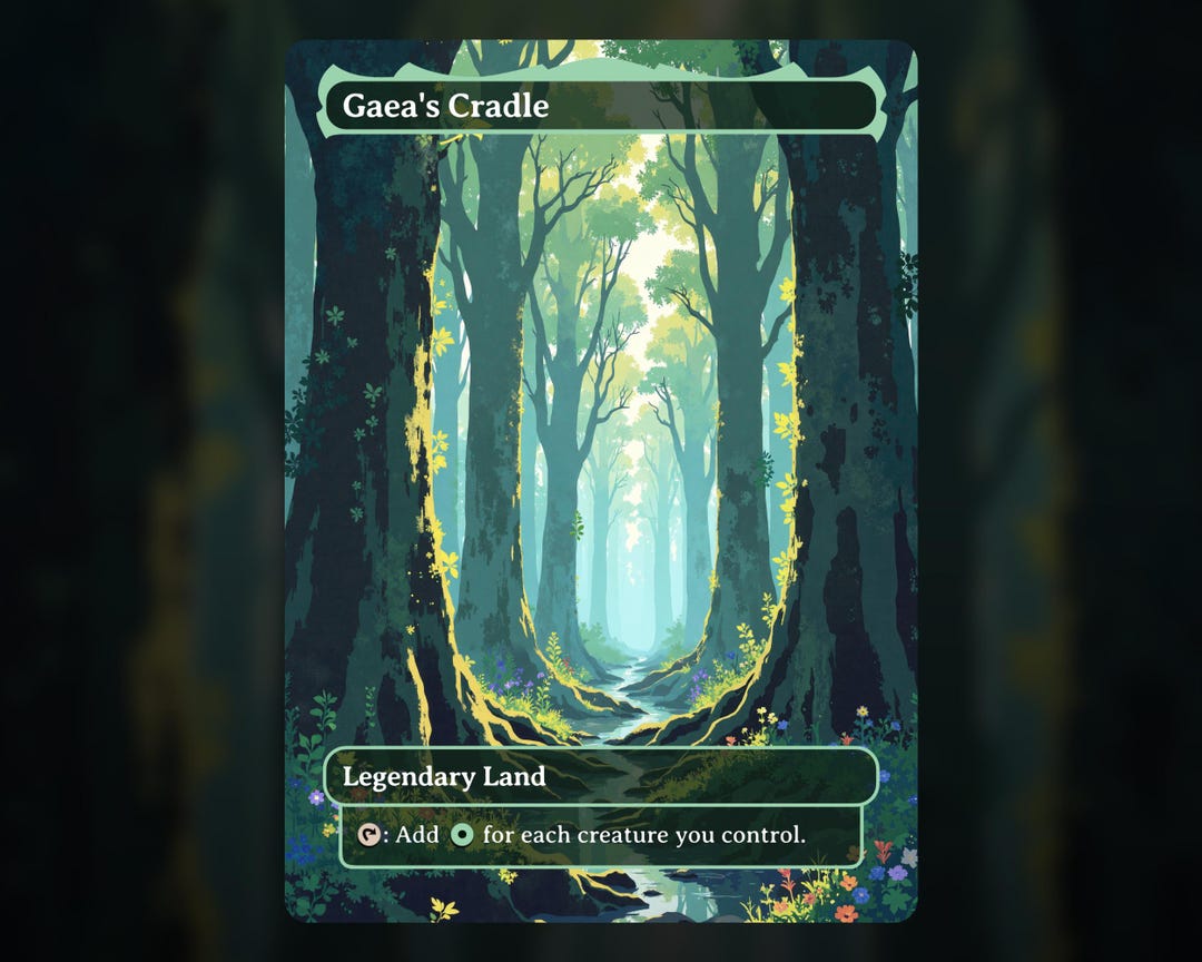 Gaea's Cradle - MTG Proxy Card - Land - Commander Deck, EDH - Full Art - High Quality - Etsy