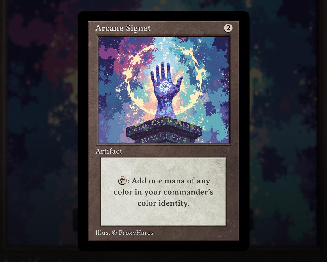 Arcane Signet - MTG Proxy Card - Artifact - Retro Frame - Commander EDH ...
