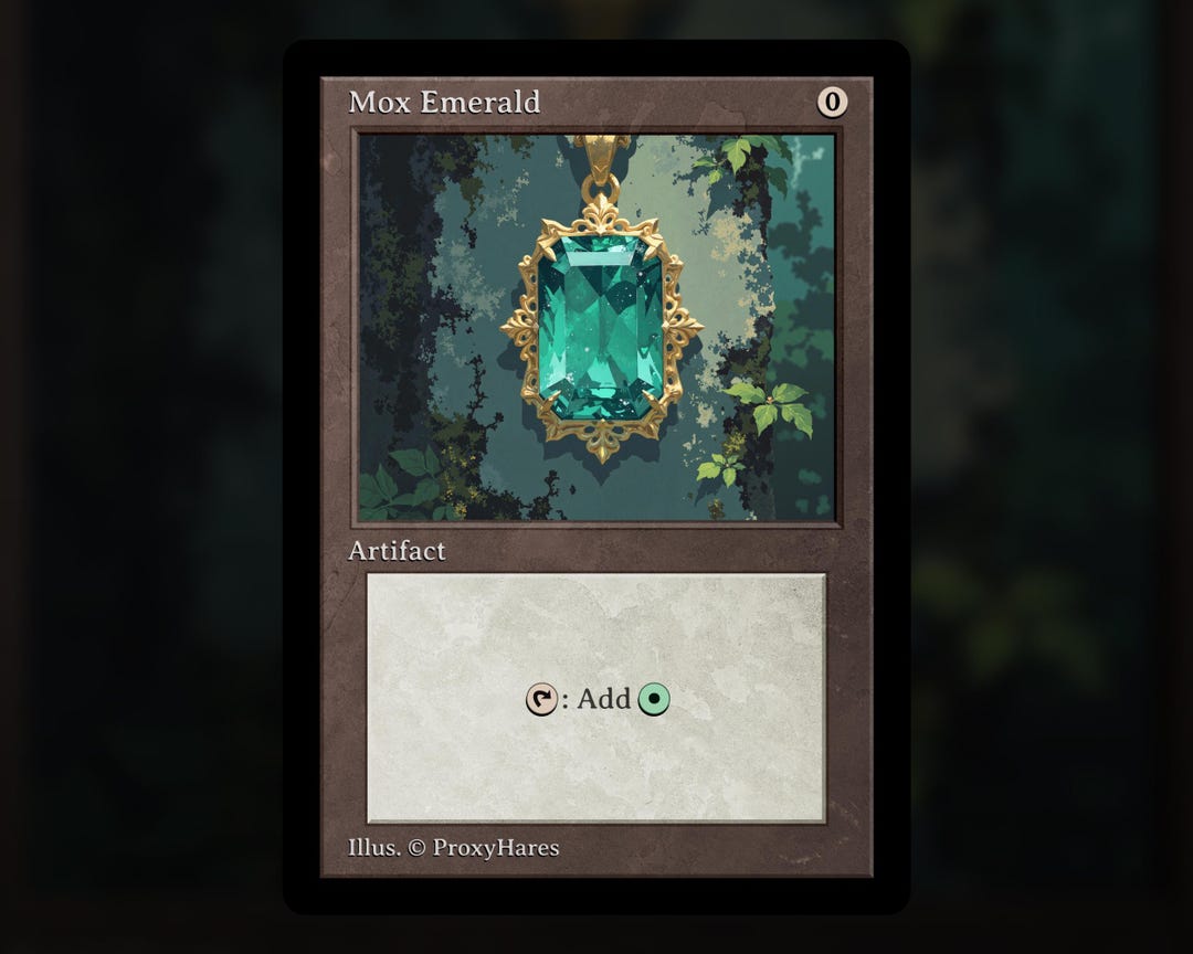 Mox Emerald - MTG Proxy Card - Commander Deck, EDH - High Quality Cards ...