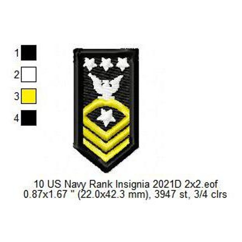 US Navy Master Chief Petty Officer of the Navy MCPON Insignia Patch ...