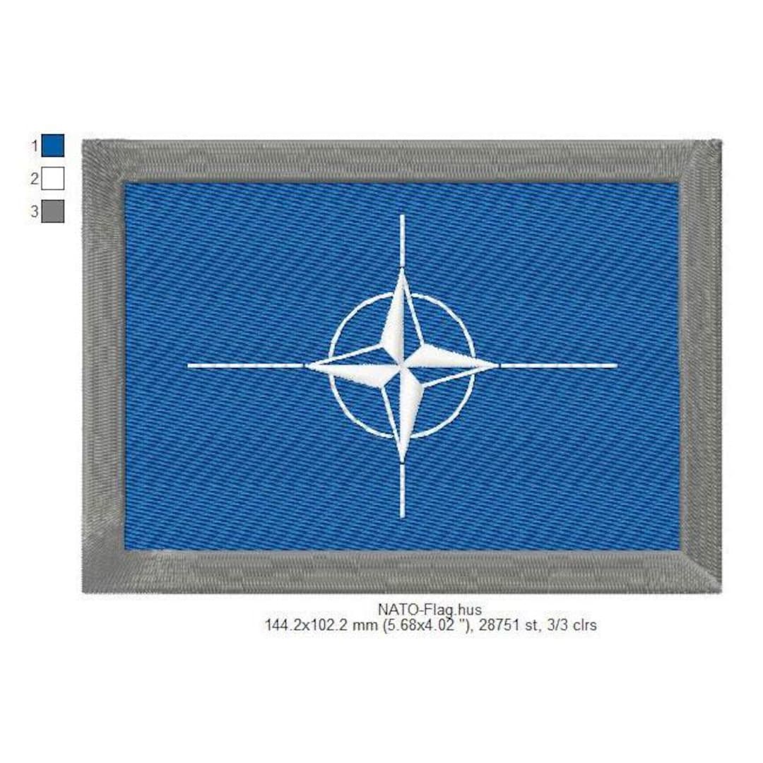 NATO Flag Military Group World National Flags Machine Embroidery ...
