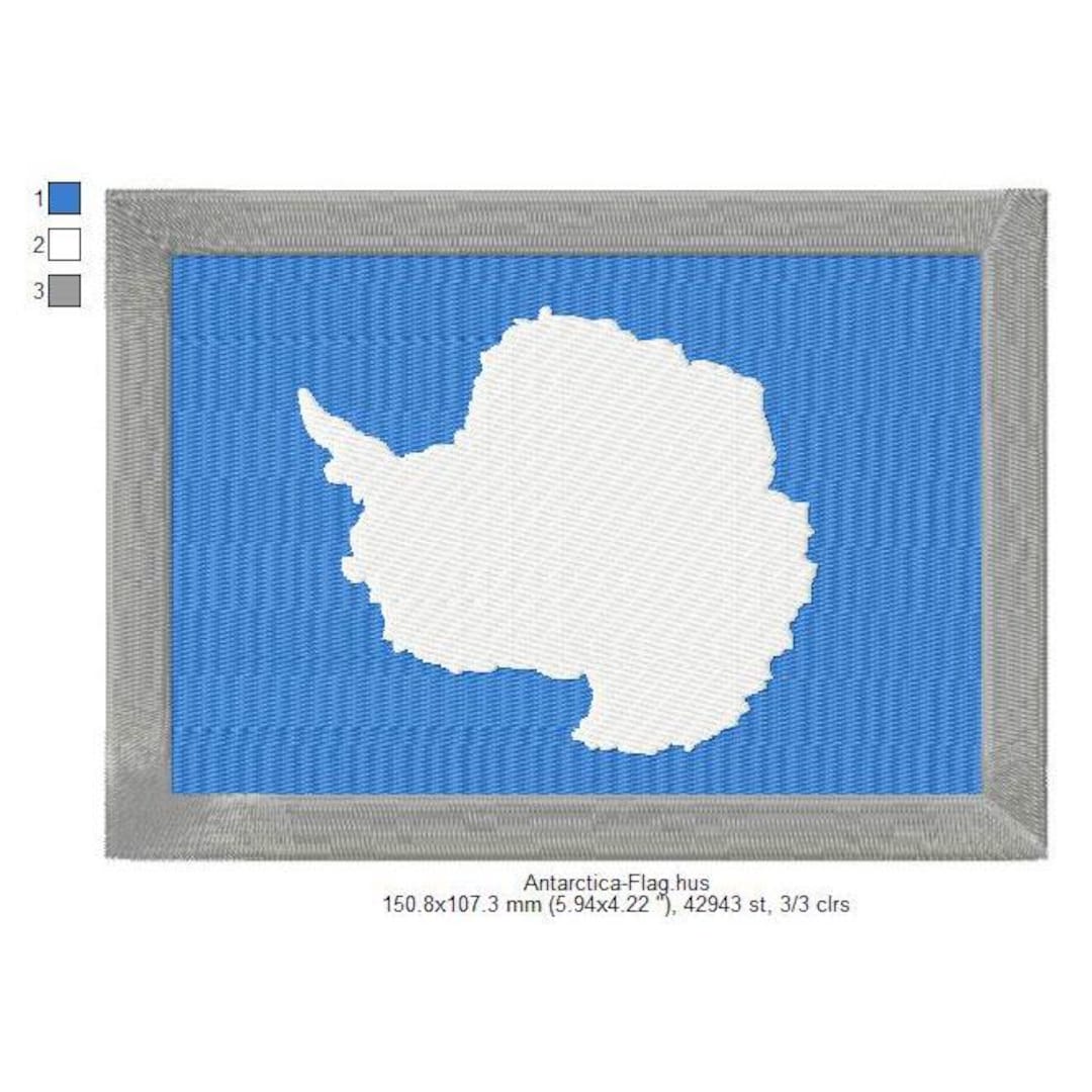 Antarctica Flag World National Flags Machine Embroidery Digitized ...